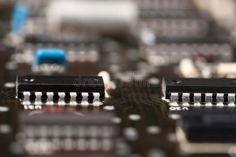 Old Mainframe Controller Board Stock Image - Image of closeup ...