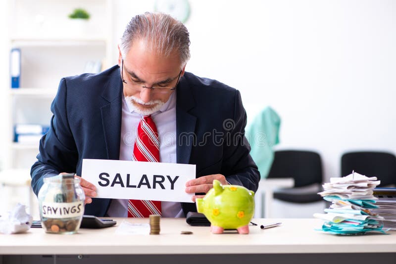 Old Male Accountant in Budget Planning Concept Stock Photo - Image of ...