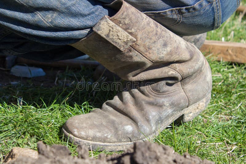 Old male boots shoes stock photo. Image of style, steel - 70988454