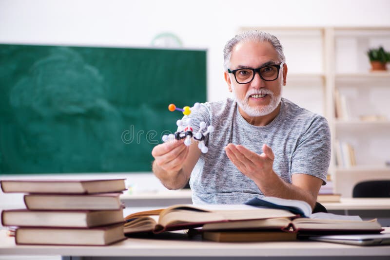 Old Male Physicist Student in the Classroom Stock Photo - Image of ...