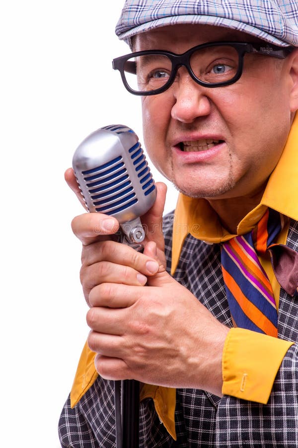 Old male singer stock image. Image of musical, elegant - 73736331
