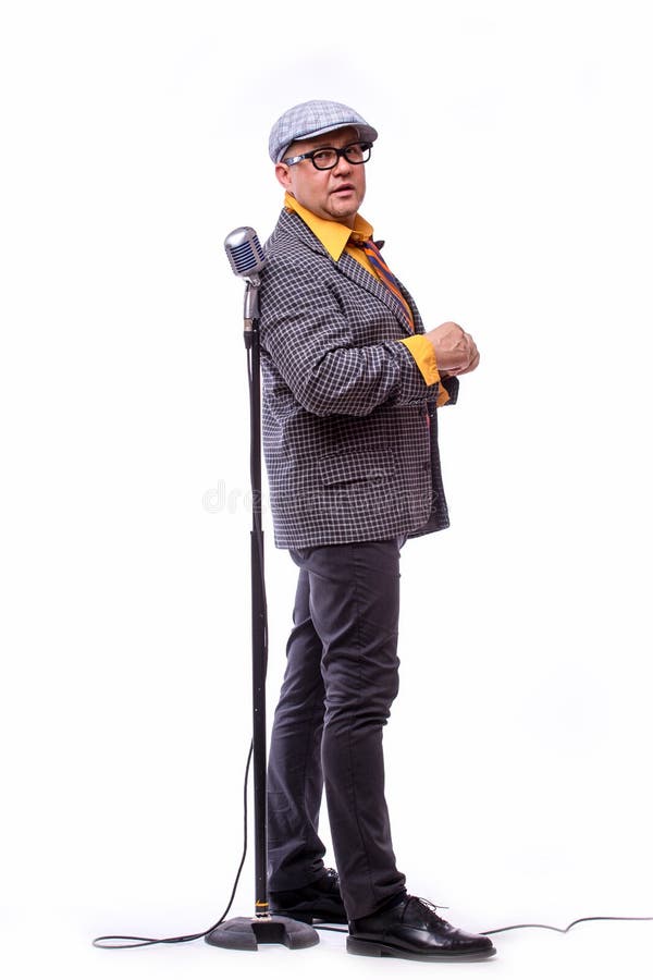Old male singer stock image. Image of performance, england - 73737297