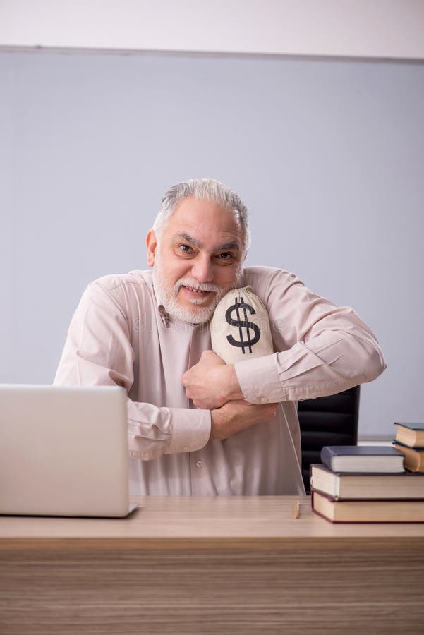 Old Male Teacher in Remuneration Concept Stock Photo - Image of remuneration, class: 273476556