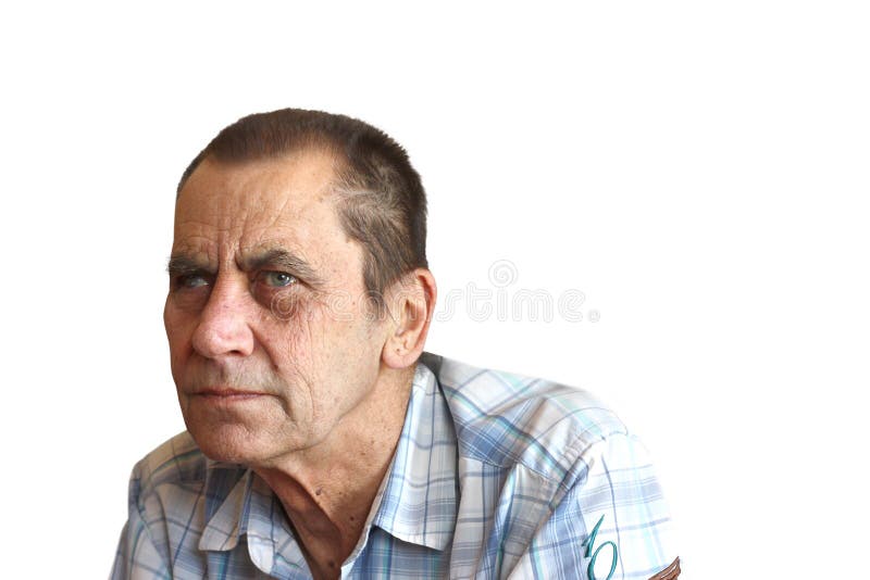 Old Man Wondering about Life Stock Image - Image of cold, grandfather ...