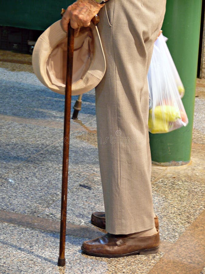 Old man stock photo. Image of standing, stick, pensioner - 3042908