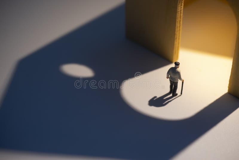 Old Man Alone in the House Concept Stock Photo - Image of park ...