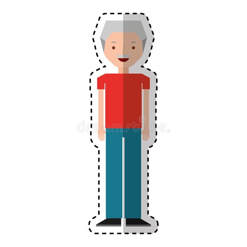 Old man avatar character stock vector. Illustration of graphic - 85434679