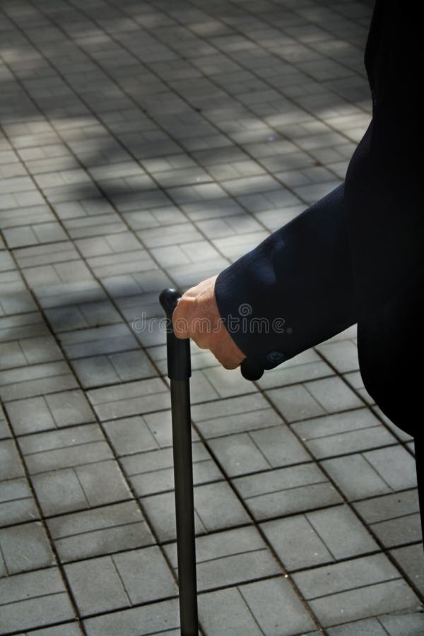 Old man with cane stock image. Image of space, senior - 97335083