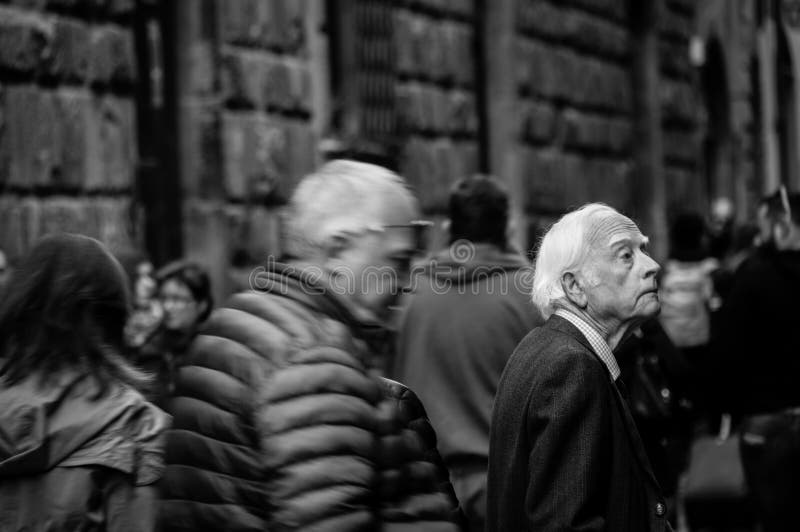 Old man in the crowd editorial stock photo. Image of whitehair - 108063113