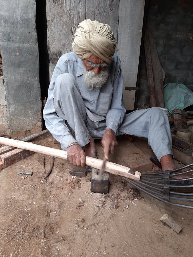 Old man do hard work editorial stock image. Image of forced - 169031739