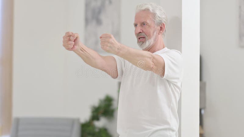 Old Man Doing Exercise at Home Stock Photo - Image of athlete, active ...