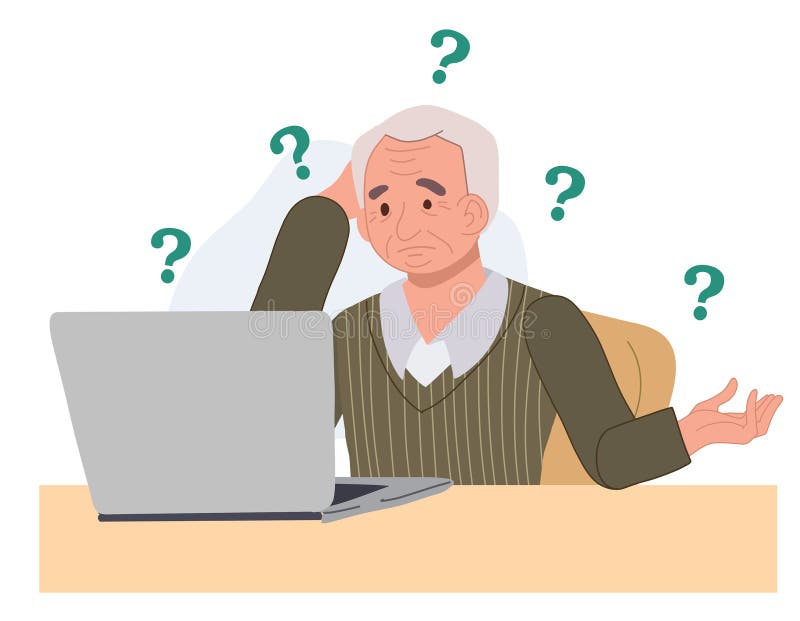 Old Man Don T Know How To Use Laptop.senior Man with Technology Problem ... Old Man Don T Know How To Use Laptop.senior Man with Technology Problem ...