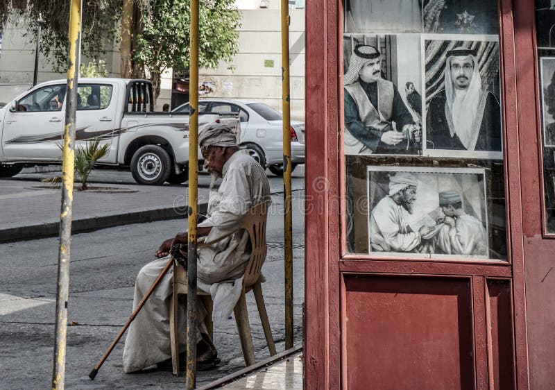 Old Man Downtown in Bahrain Editorial Photo - Image of next, downtown ...