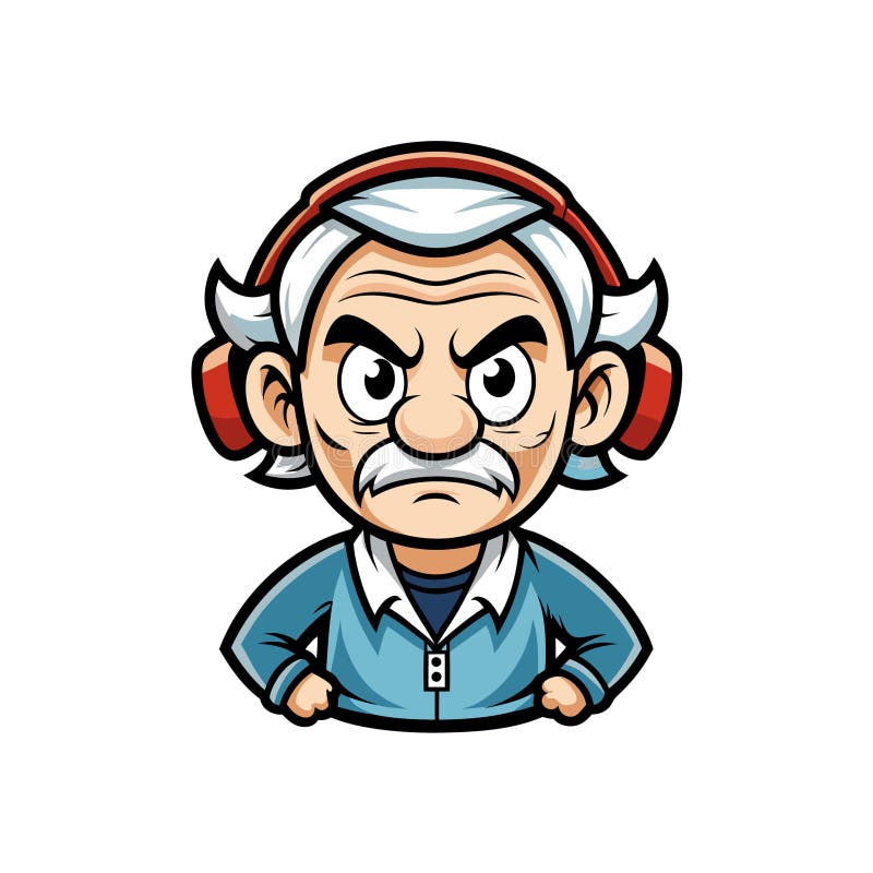 Old man ducking playfully stock image. Illustration of creativity ...