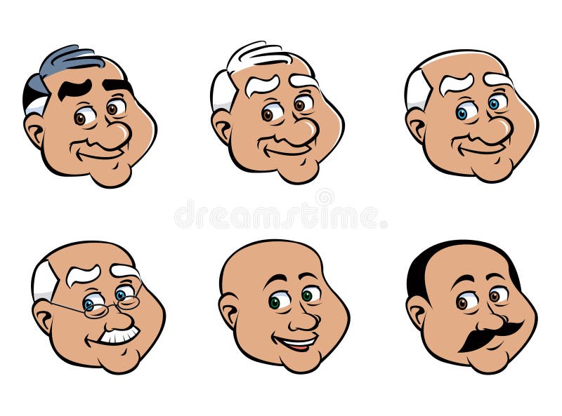 Old Man Face Cartoon Frown Clipart Angry Old Man Head Vector