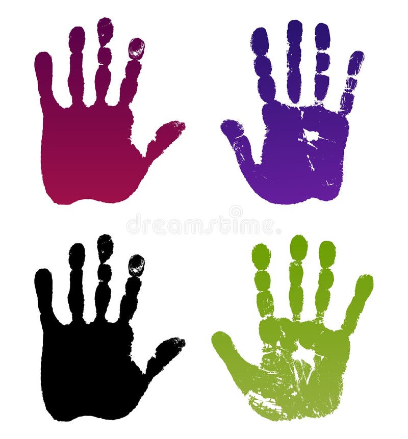 Hand print stock vector. Illustration of handprint, woman - 14385679