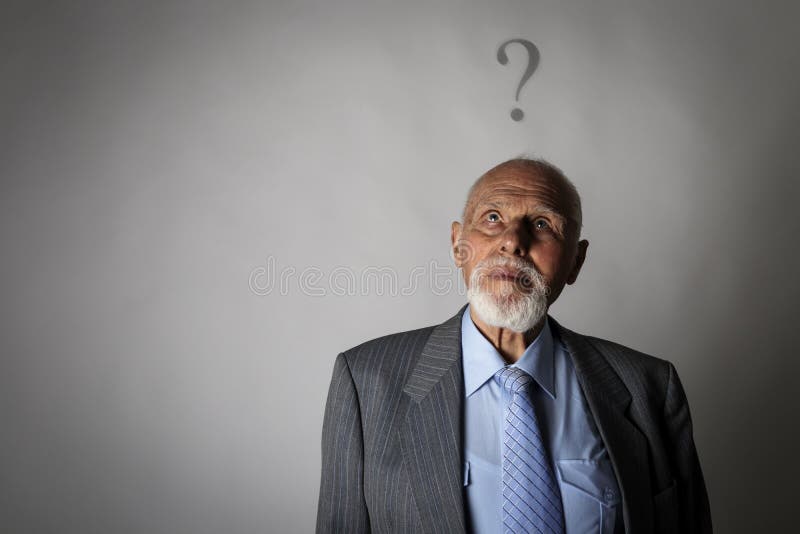 Old man and question mark stock photo. Image of portrait - 169602638 Old man and question mark stock photo. Image of portrait - 169602638