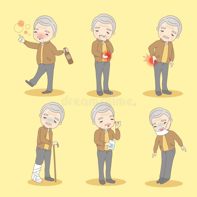 Old Man Has Different Problem Stock Illustrations – 4 Old Man Has ...