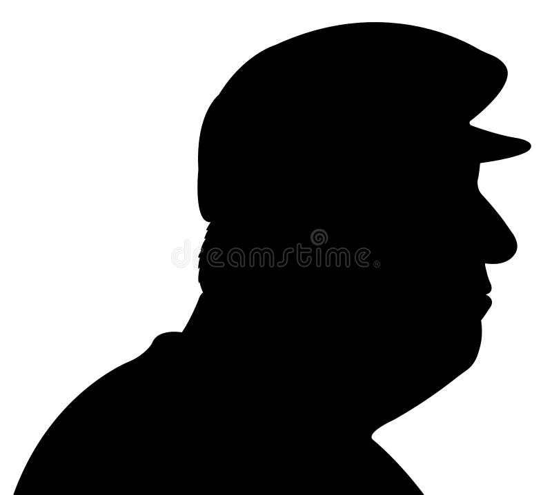 Old Man with Hat Silhouette Vector Stock Vector - Illustration of ...