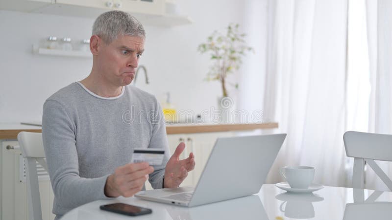Old Man Having Online Payment Problem at Home Stock Photo - Image of ...