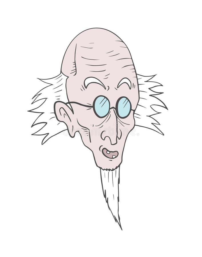 Old man head draw stock vector. Illustration of vector - 337831001