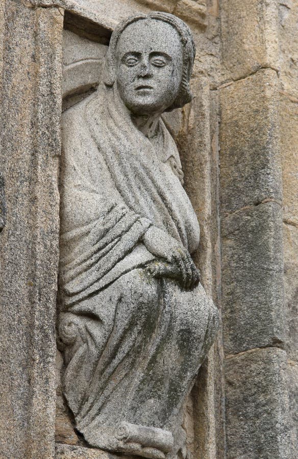 Old Man in Holy Portal in Compostela Cathedral Stock Image - Image of ...