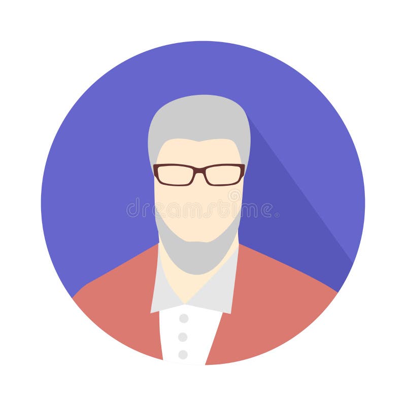 Old man icon stock vector. Illustration of emblem, gray - 81863311