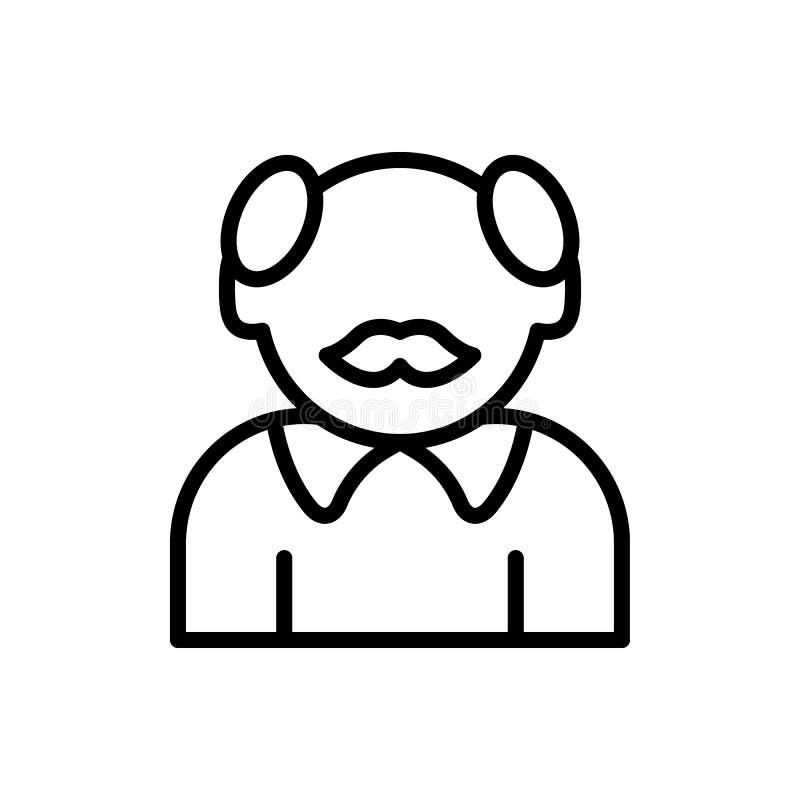 Old Man Icon. Simple Line, Outline Vector Elements of Nursing Home ...