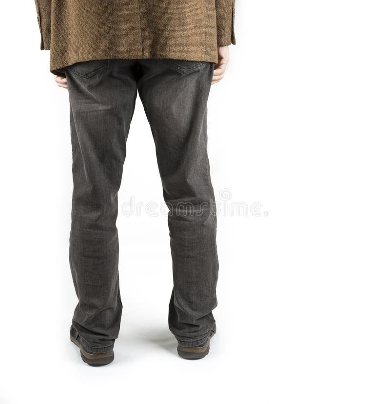 Old Man in Jacket from Back Side without Head Stock Photo - Image of ...