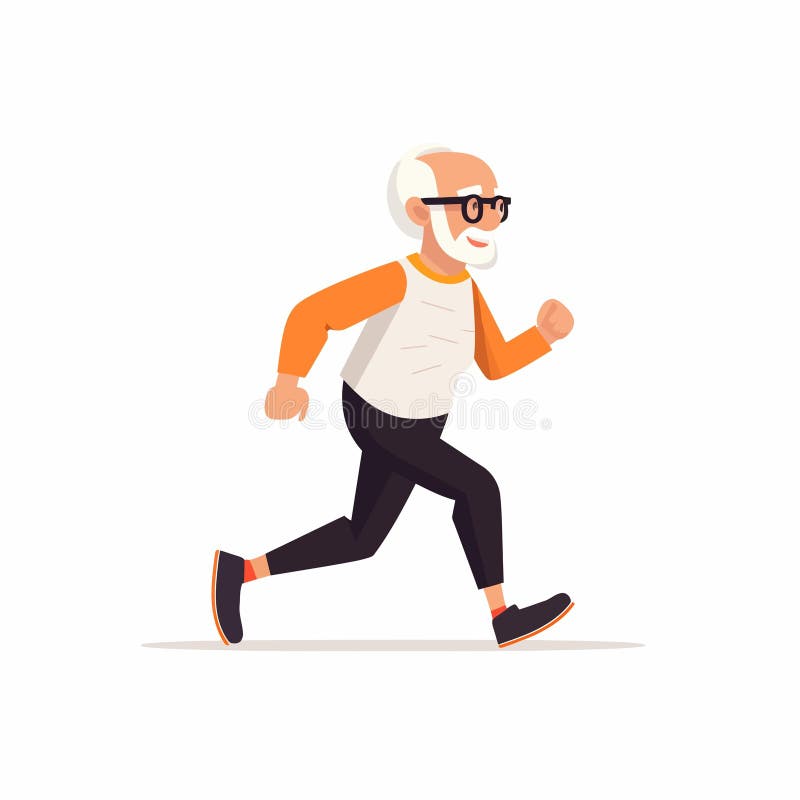 Old Man Jogging Stock Illustrations – 710 Old Man Jogging Stock ...