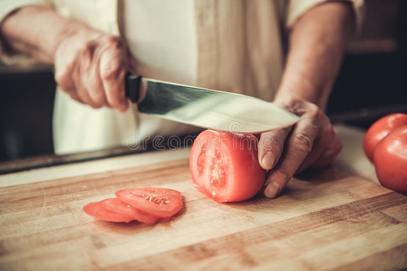 Old man in kitchen stock photo. Image of cook, happy - 97136604