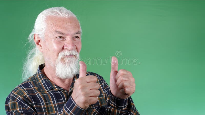 Old Man Makes Okay Gestures with His Finger Stock Photo - Image of hand ...