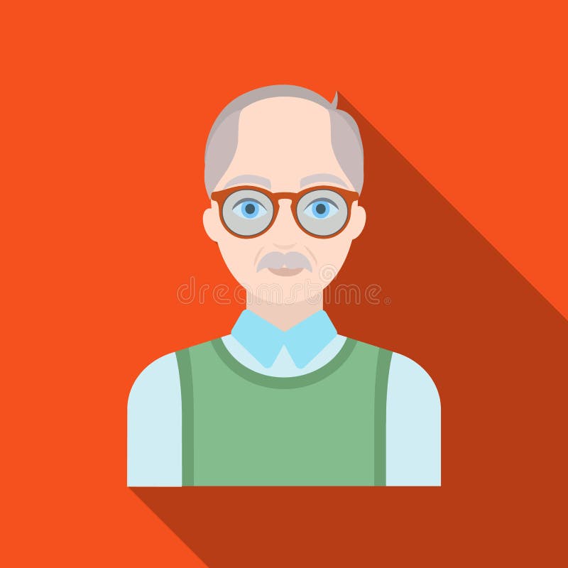 Old Man.Old Age Single Icon in Flat Style Vector Symbol Stock ...
