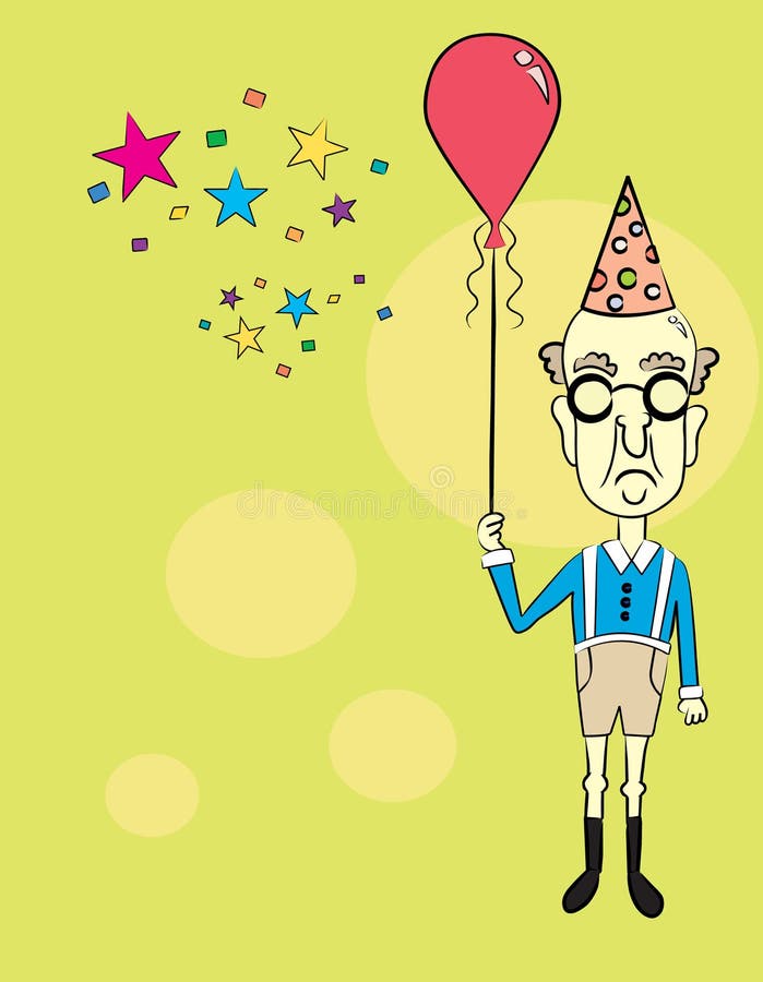 Old man at party stock illustration. Illustration of marks - 11613663