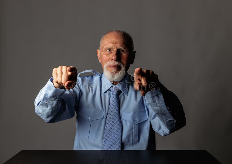 Old Man Pointing His Finger at You Stock Photo - Image of hand ...