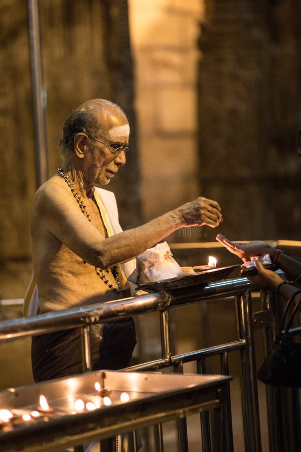 The Old Man is Praying in a Temple Editorial Image - Image of ...