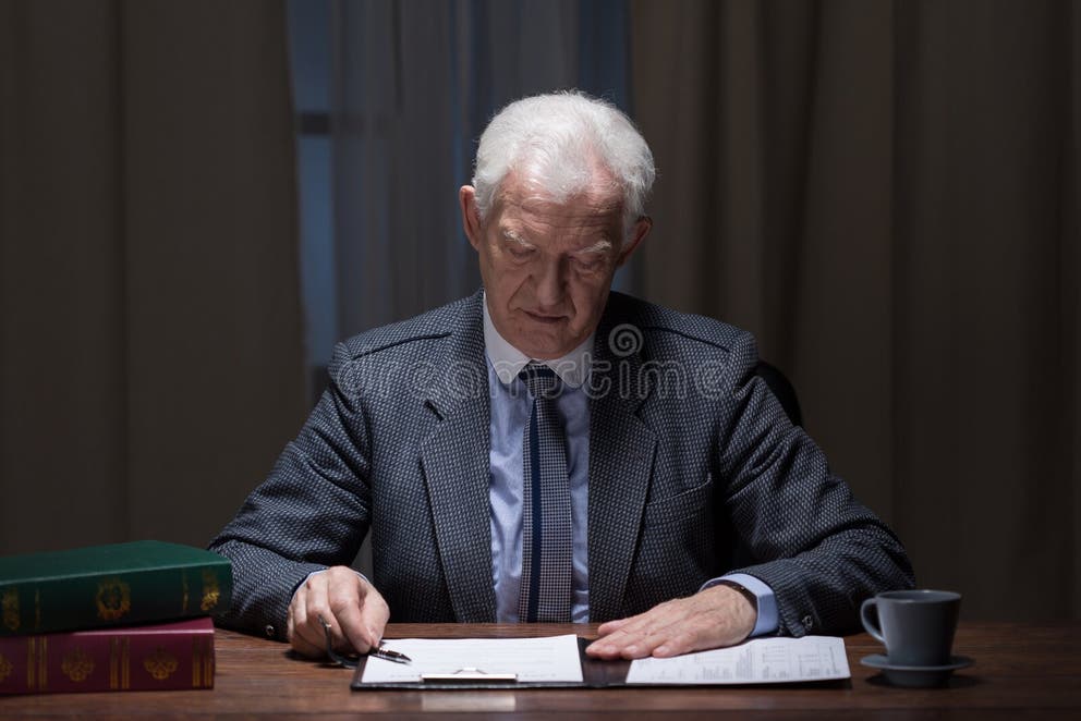 Old man reading stock photo. Image of horizontal, boss - 57026116