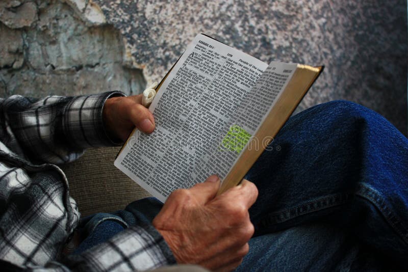 Elderly Man Holding Bible stock photo. Image of scripture - 31528066