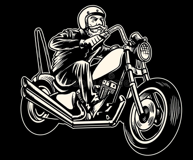 Old Man Riding Motorbike Stock Illustrations – 342 Old Man Riding ...