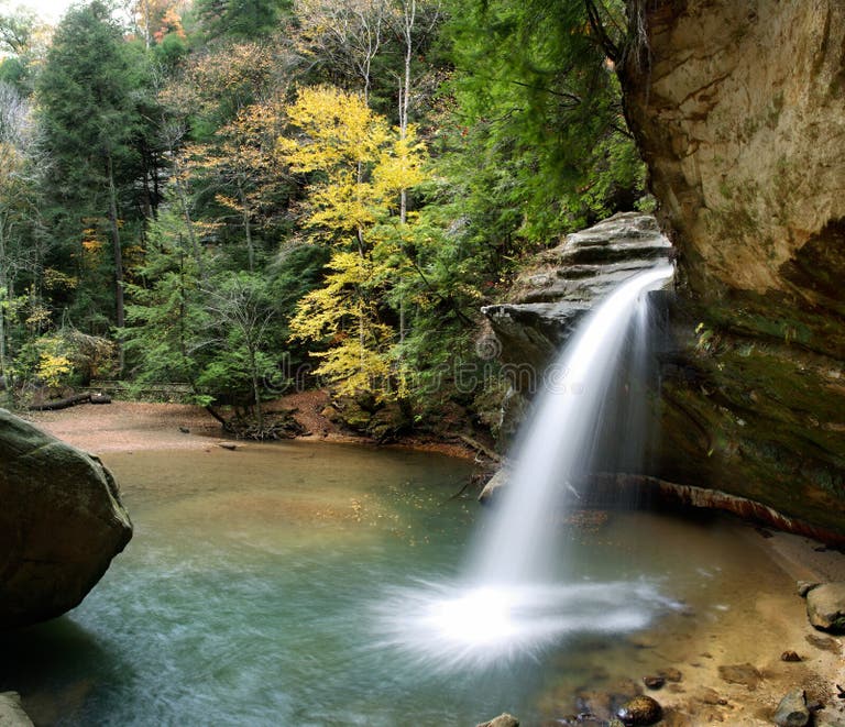 Old Man s Cave stock photo. Image of cave, cliff, square - 15430460