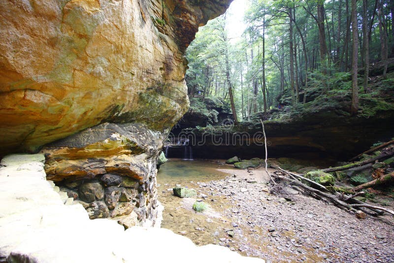Old Man S Cave in Summer, Hocking Hills State Park, Ohio Stock Photo ...
