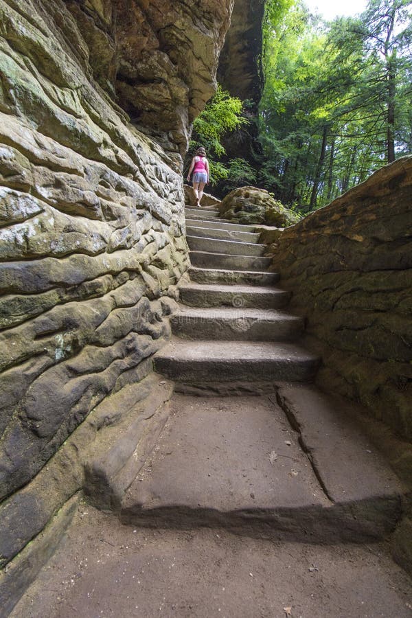 Old Man S Cave in Summer, Hocking Hills State Park, Ohio Editorial ...