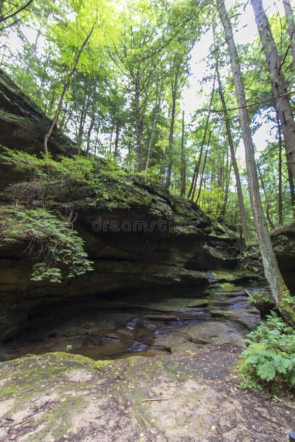 Old Man S Cave in Summer, Hocking Hills State Park, Ohio Stock Image ...