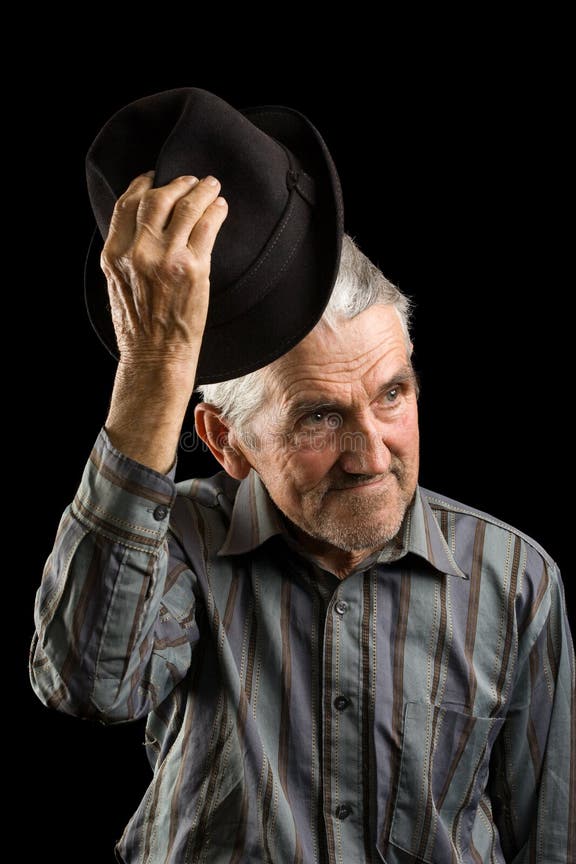Old man saluting stock image. Image of portrait, respectful - 8292307