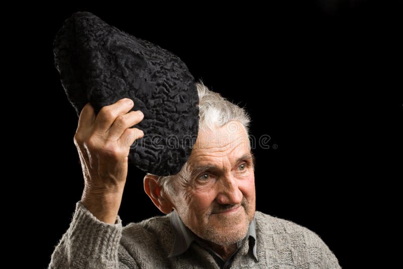 Old man saluting stock image. Image of head, poor, isolated - 8292317