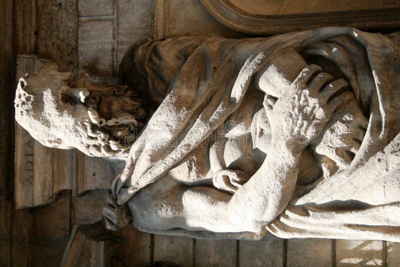 Old man sculpture details stock image. Image of sadness - 10592209