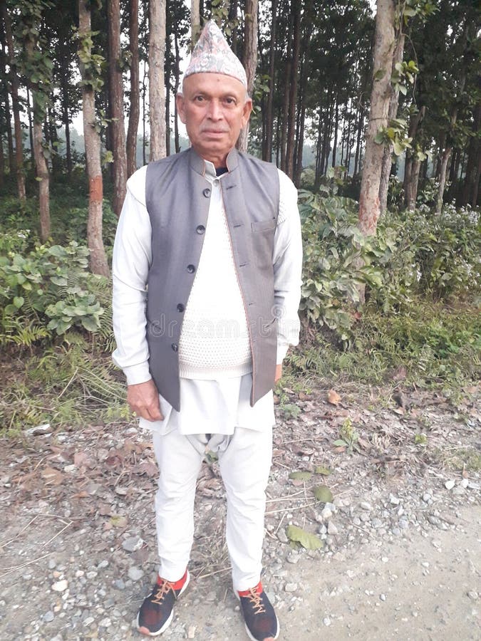 Old Man Standing in Front of Jungle Editorial Stock Photo - Image of ...