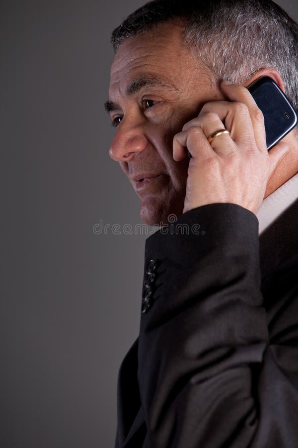 Old Man Using a Mobile Phone Stock Image - Image of choice, leader ...