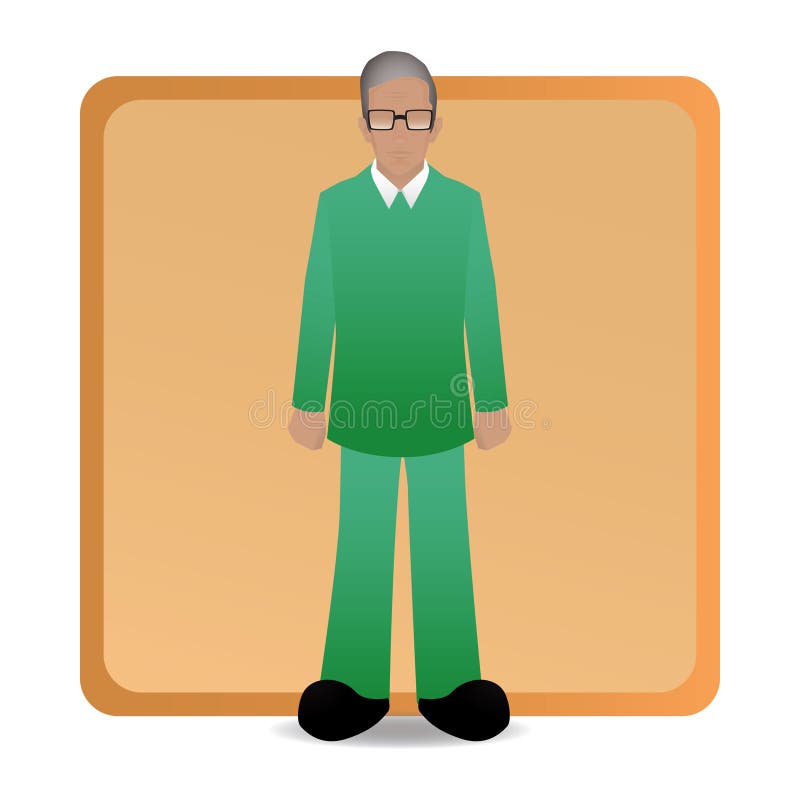 Old Man. Vector Illustration Decorative Design Stock Illustration ...