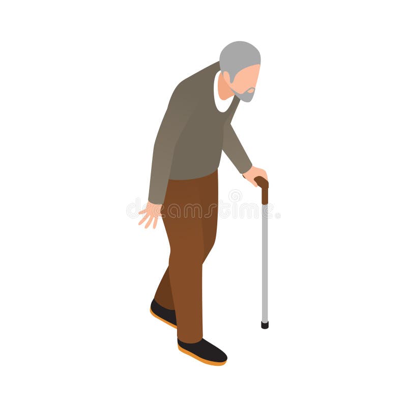 Old Man Walk Composition stock vector. Illustration of limb - 268177969